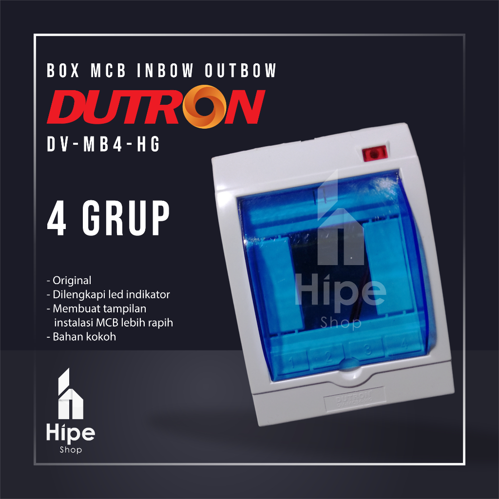 Dutron indicator MCB Box contains 4 Outbow Inbow groups / contains 2 3 ...
