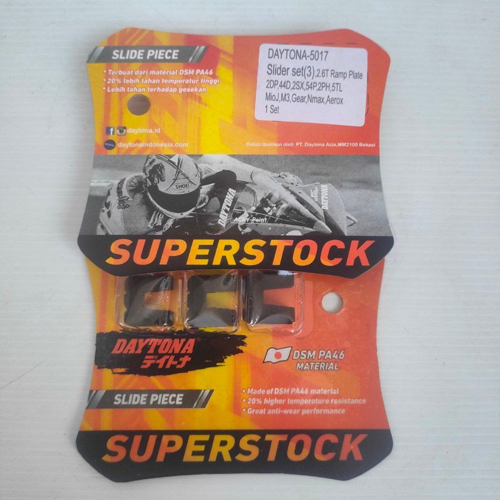 DAYTONA Slider Slide Piece Set Clip RACING Mio Sporty J M3 Nmax Aerox ...