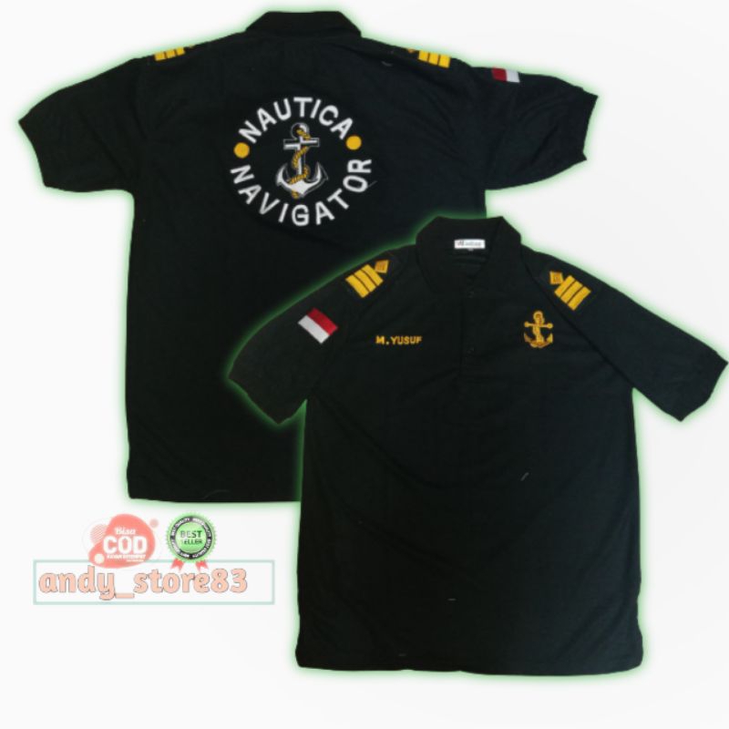 HITAM Nautica navigator T-Shirt (Black) | Shopee Philippines