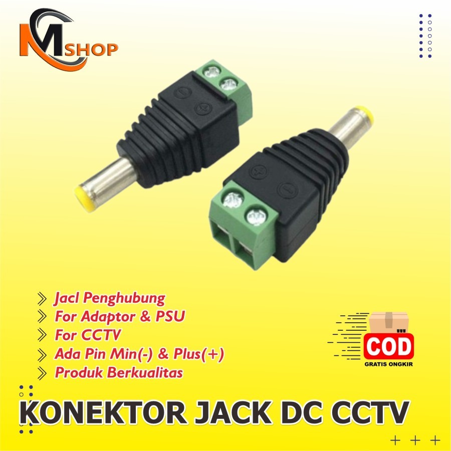 DC Male Connector Jack / Yellow DC Power Connector | Shopee Philippines