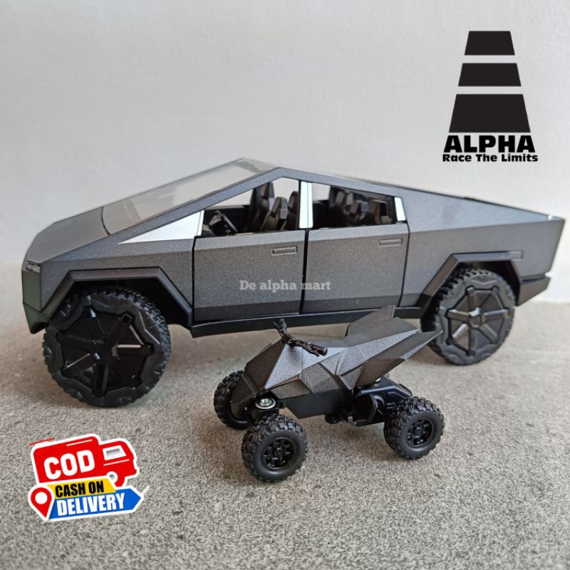 Diecast Tesla Cybertruck Pickup 1:24 Scale Model premium Alloy Material ...