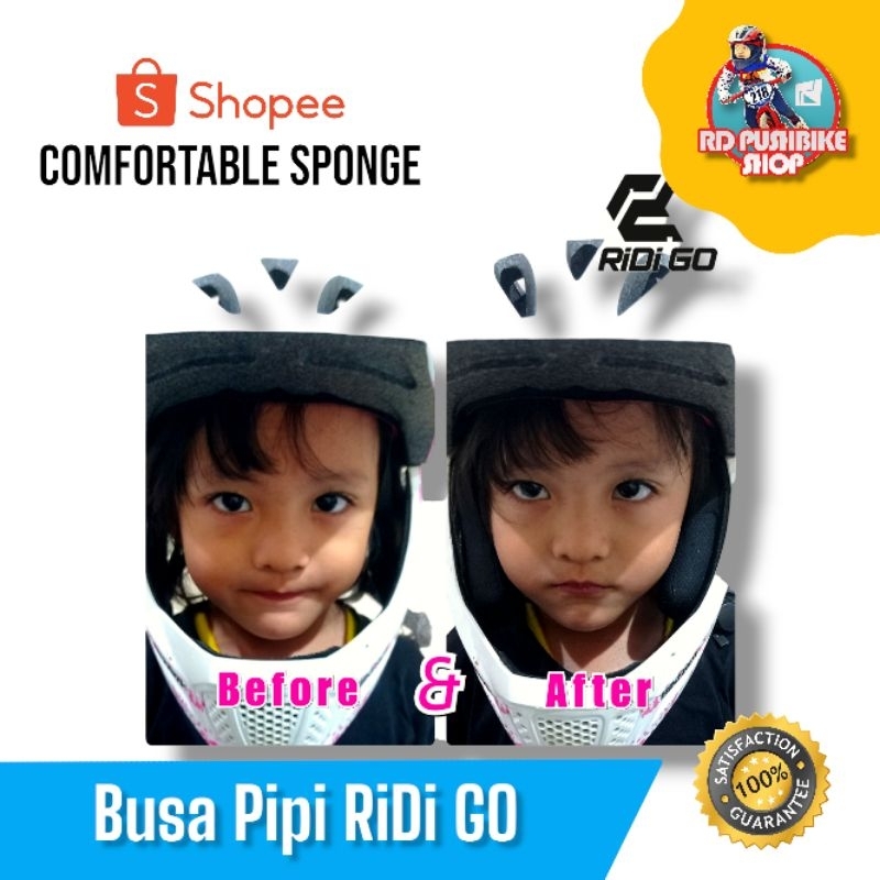 Cheekpad Foam Cheek Pad Push Bike Helmet RiDiGO BikeBalance Compatible ...