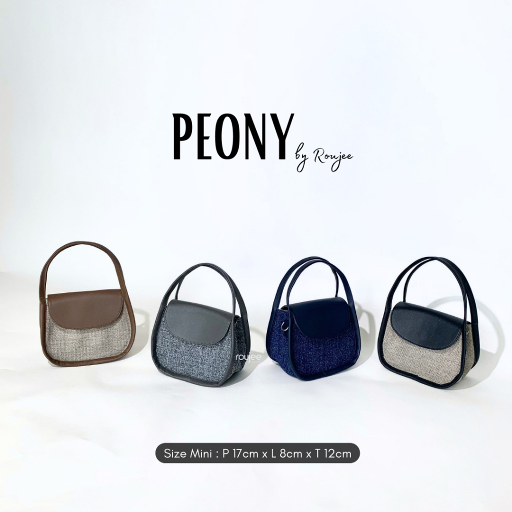 Roujee - Mini Peony - Beautiful Bag - Women's Bag - Party Bag - Canvas ...