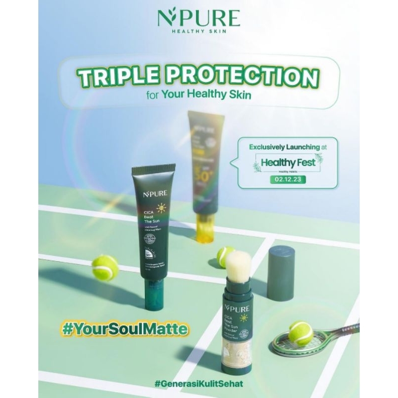Npure [Free Gift] Sunscreen Cica Beat The Sun | Cica Powder Sunscreen ...