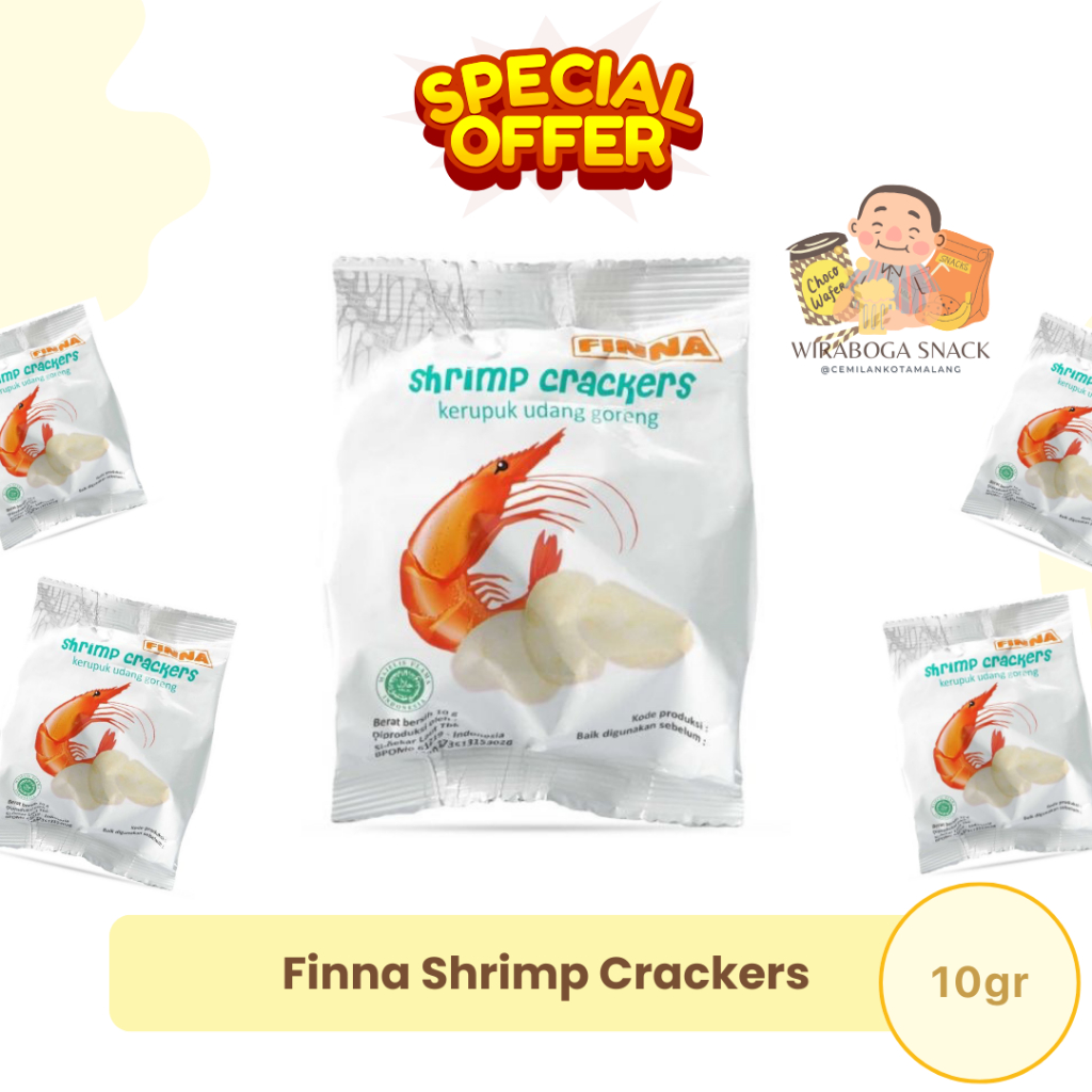 Finna Fried Shrimp Crackers 10gr mini sachet - Catering Crackers ...
