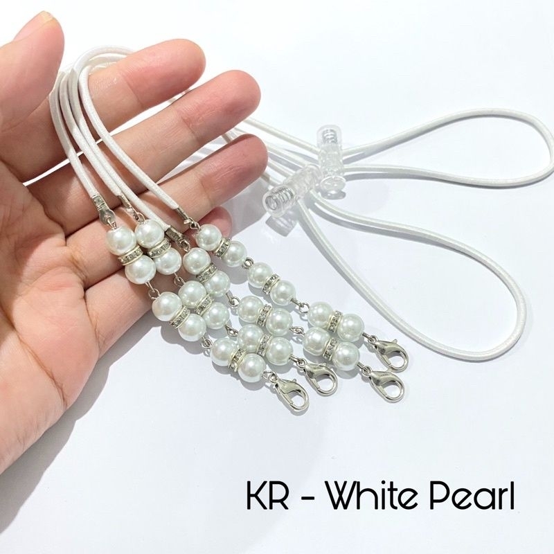 Hijab MASK STRAP - PEARL hijab Mask CONNECTOR | Shopee Philippines