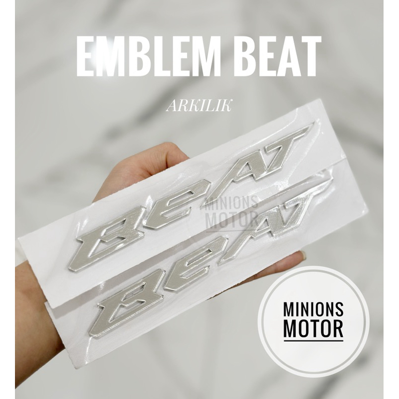 Honda beat Emblem, a pair of flexible pvc motorbike material | Shopee ...