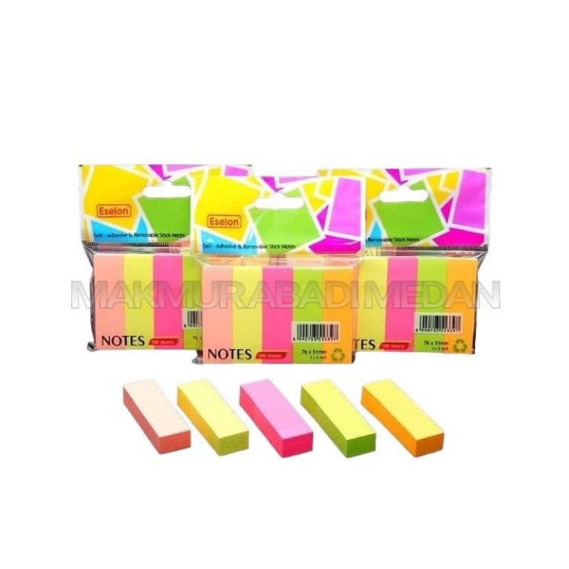 (1Pcs) CARINENEX / ECHELON Sticky Notes 5 Colors 76x51mm 500 Sheets ...
