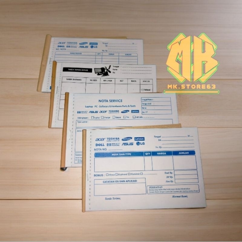 2 PLY 1/4 FOLIO COMPUTER SHOP NOTE | FOR COMPUTER SERVICE AND SALE ...