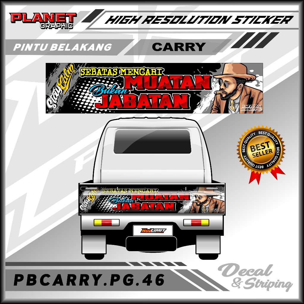 Sticker/decal Variation Of The Rear Door Pick Up SUZUKI CARRY - PBCARRY ...