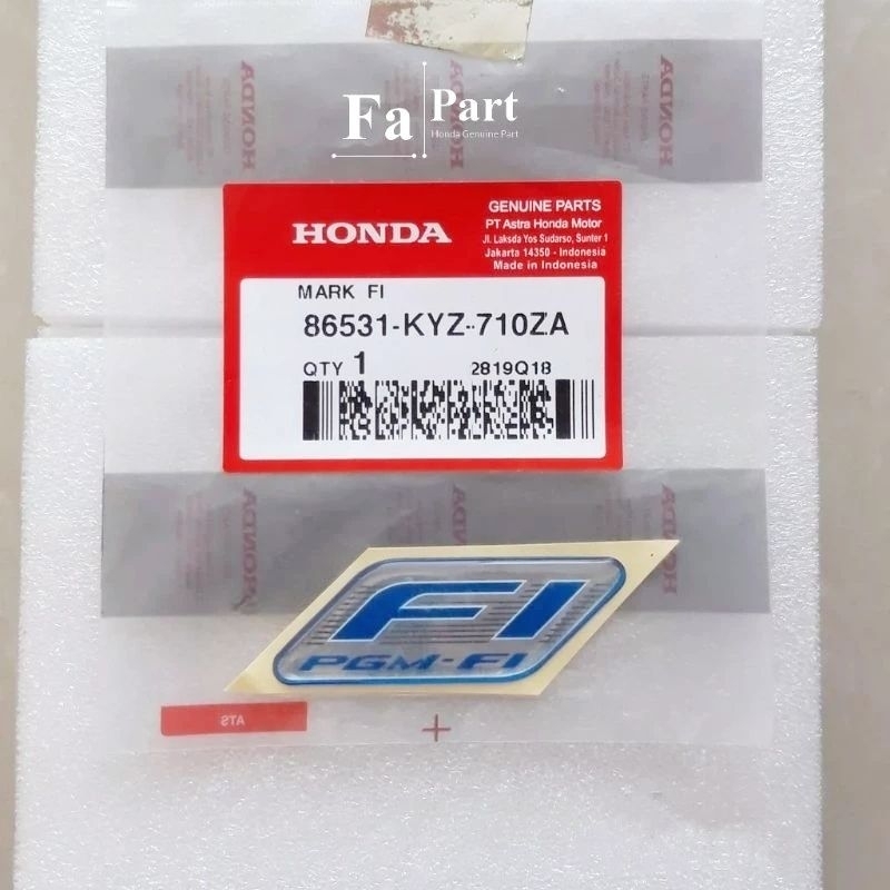 86531-KYZ-710ZA Emblem / Logo / Sticker "FI" Honda | Shopee Philippines