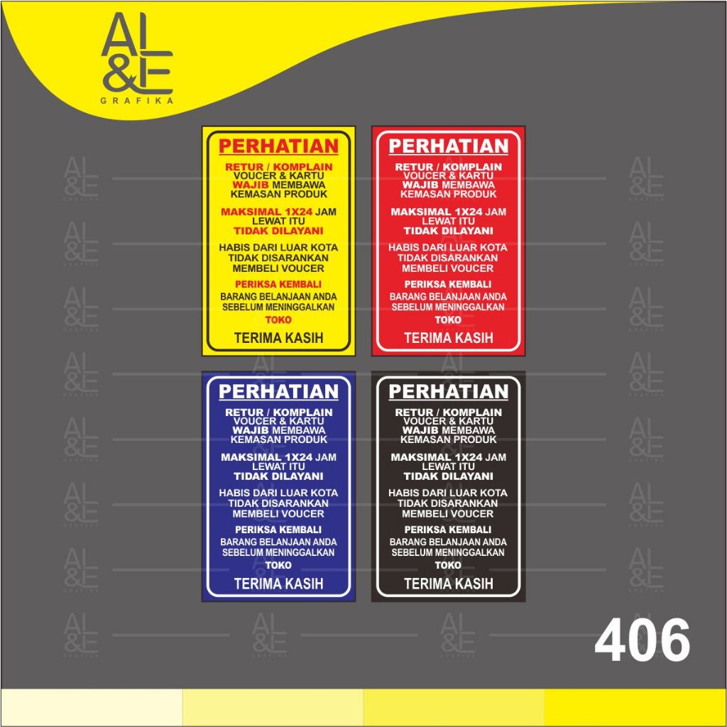 406 - Attention Return/Coplain Voucher Stickers, Vinyl Stickers ...