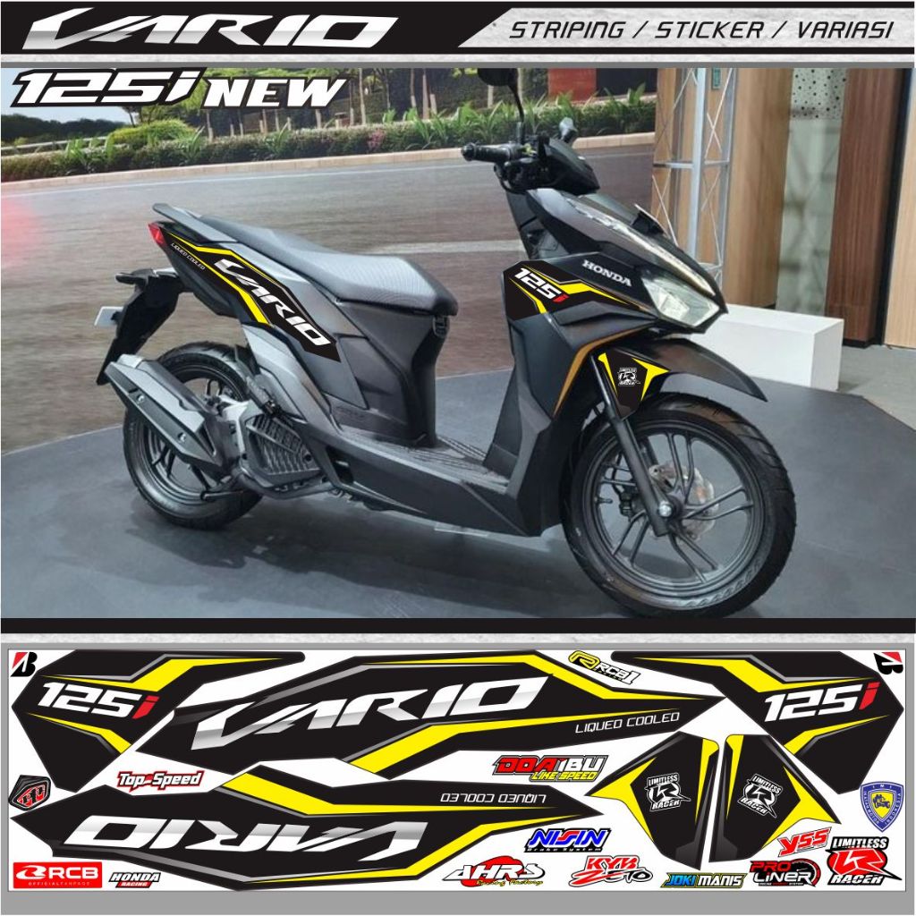 HONDA VARIO 125 NEW DECAL CUSTOM MOTORCYCLE STRIPING SIMPLE VARIAN ...