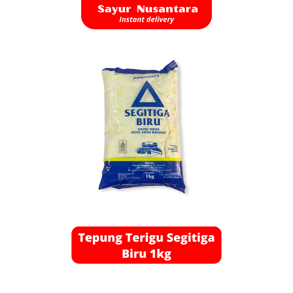 Blue Triangle Wheat Flour 1kg - Indonesian Vegetables | Shopee Philippines