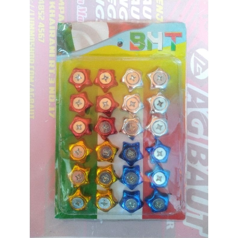 Star Number Plate Bolts / Star Variation Screwdriver Bolts Price Per ...