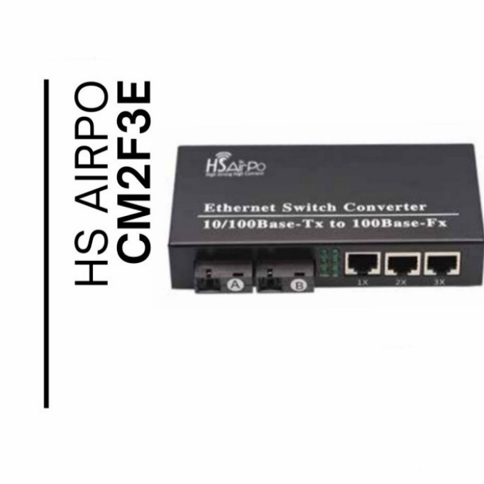Media Converter 2 Fiber Optics 3 Lan Port 3ETH10/100 HS AIRPO HSAIRPO ...
