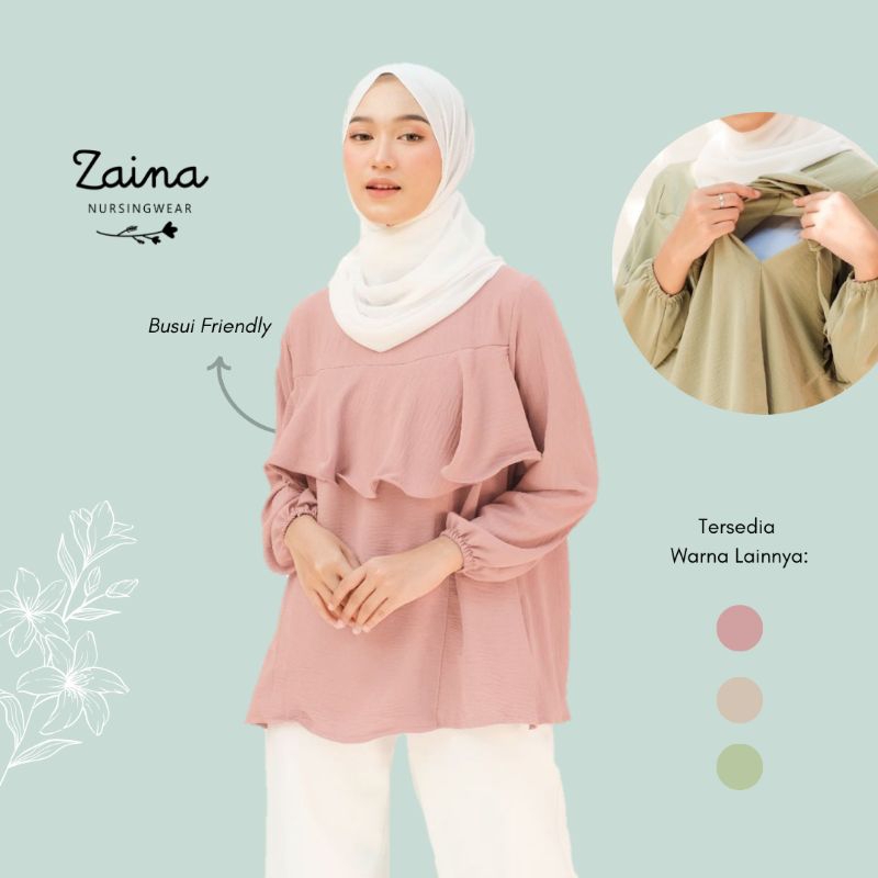 Busui Friendly Blouse Breastfeeding Top Side Opening Right Left Formal ...