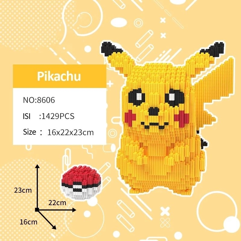 [Import]Ros Nano Blocks Medium Series POKEMON PIKACHU 3D Model ...