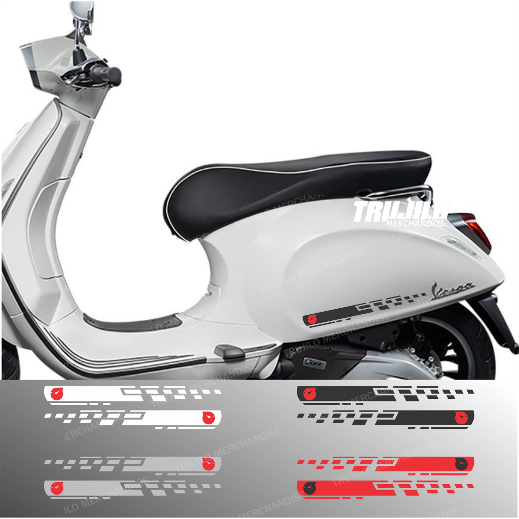 Vespa List MARU'S HEAD Universal Sticker cutting Sticker Pair Vespa ...