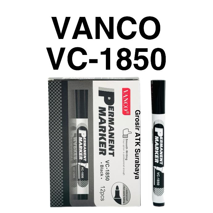 HITAM (GET 1 PCS) PERMANENT VANCO MARKERS PERMANENT Marker VC-1850 Good ...