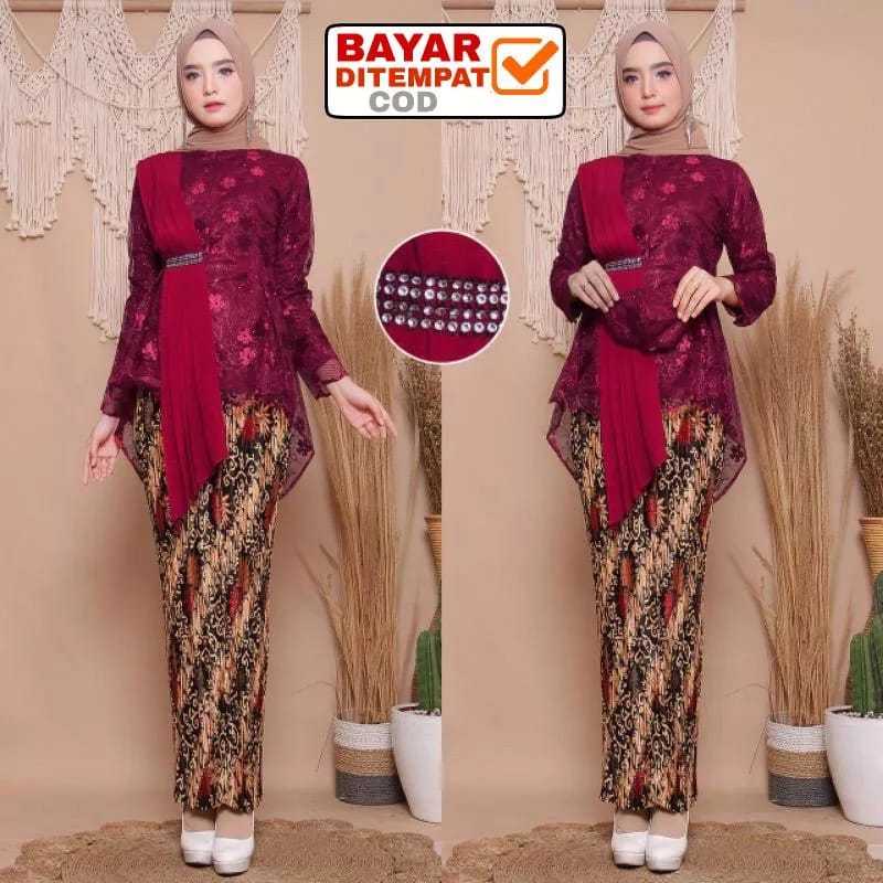 Aurel Selendang Kebaya Settings Kebaya Modern Set Aurora Selendang Tops ...