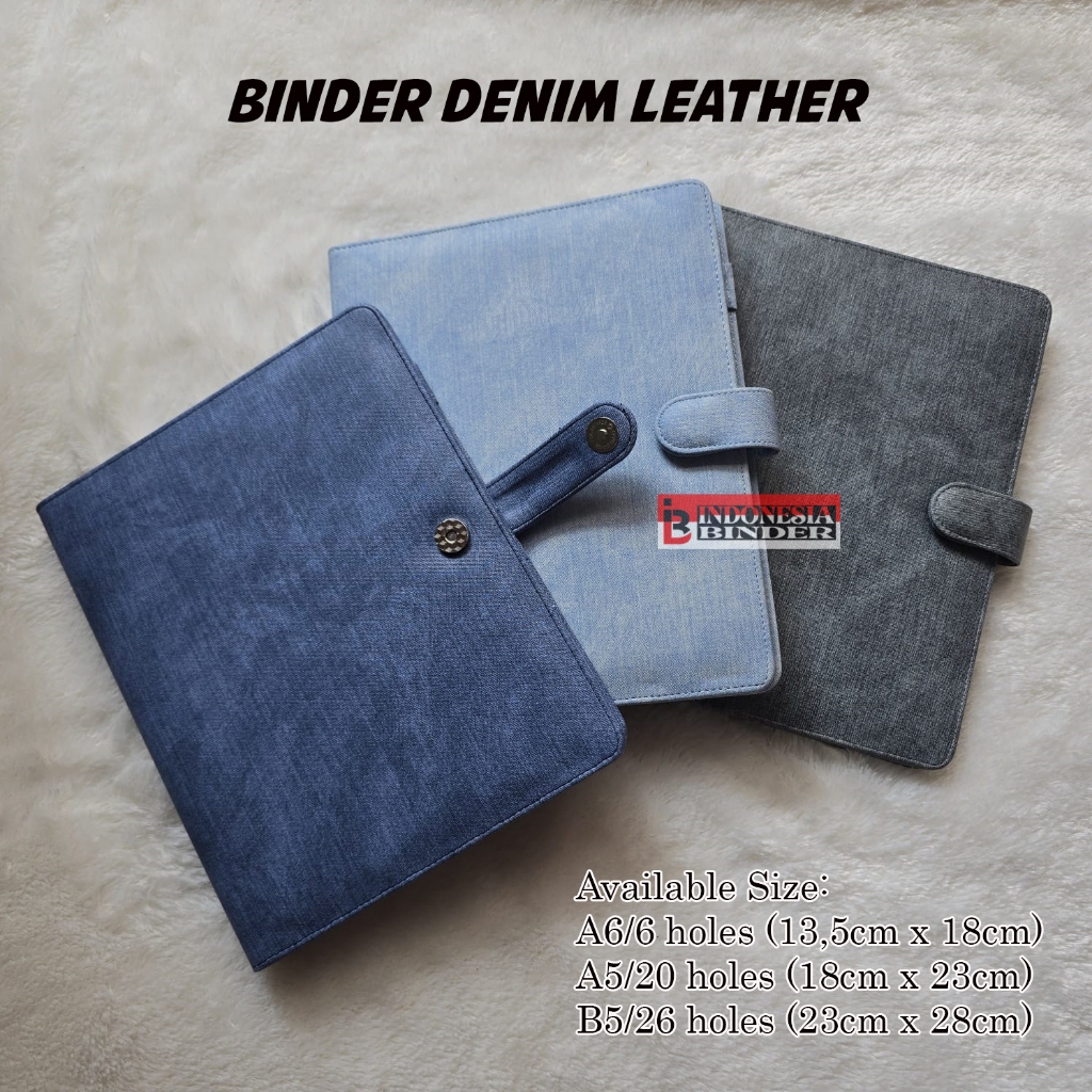 PREMIUM BINDER JEANS/DENIM MATERIAL sizes A6, A5, B5 | Shopee Philippines