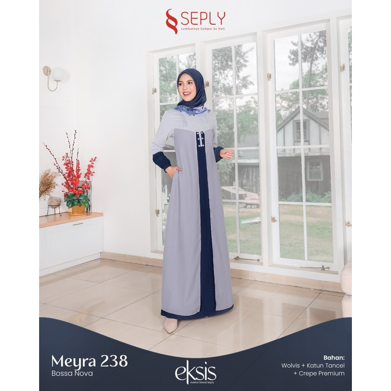 Meyra 238 Crystal Blue Adult Gamis by Seply | Shopee Philippines