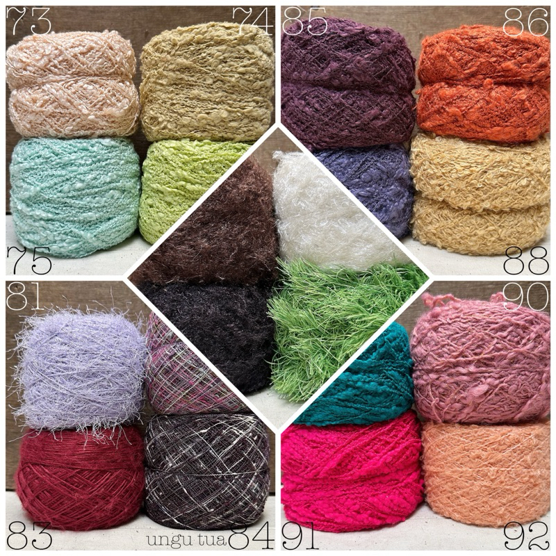 Bulky Knitting Yarn (Fancy Yarn / Boucle / Cotton Yarn / Weaving Yarn / Loom / Velvet) | Shopee ...