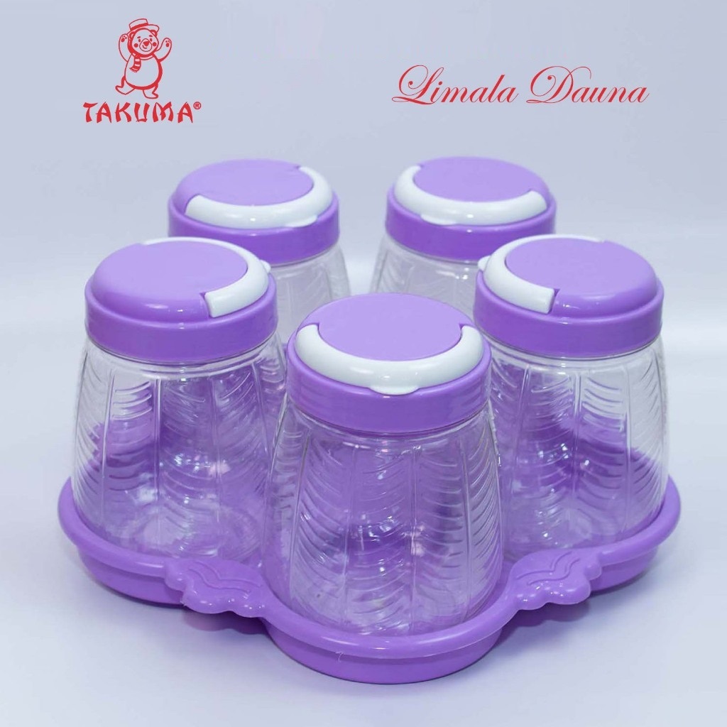 Dauna TAKUMA PLASTIC JAR SET 5 JARS + TRAY / PLASTIC JAR / EID JAR ...