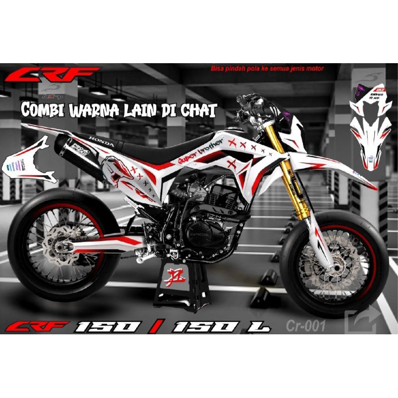 Crf full body decal Sticker With Cool simple motif Variations | Shopee ...