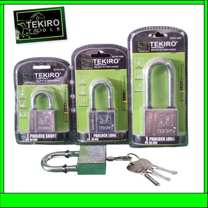 TEKIRO GT-PL1433 Short Neck 50 mm Padlock - House Fence Padlock ...