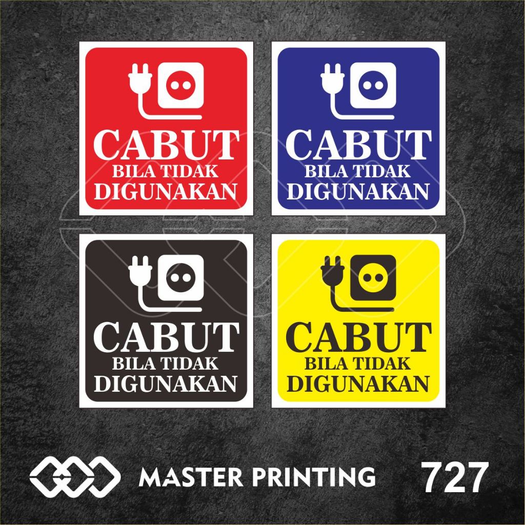 727 - Non-Use Electrical Plug Removal Stickers, Vinyl Stickers ...
