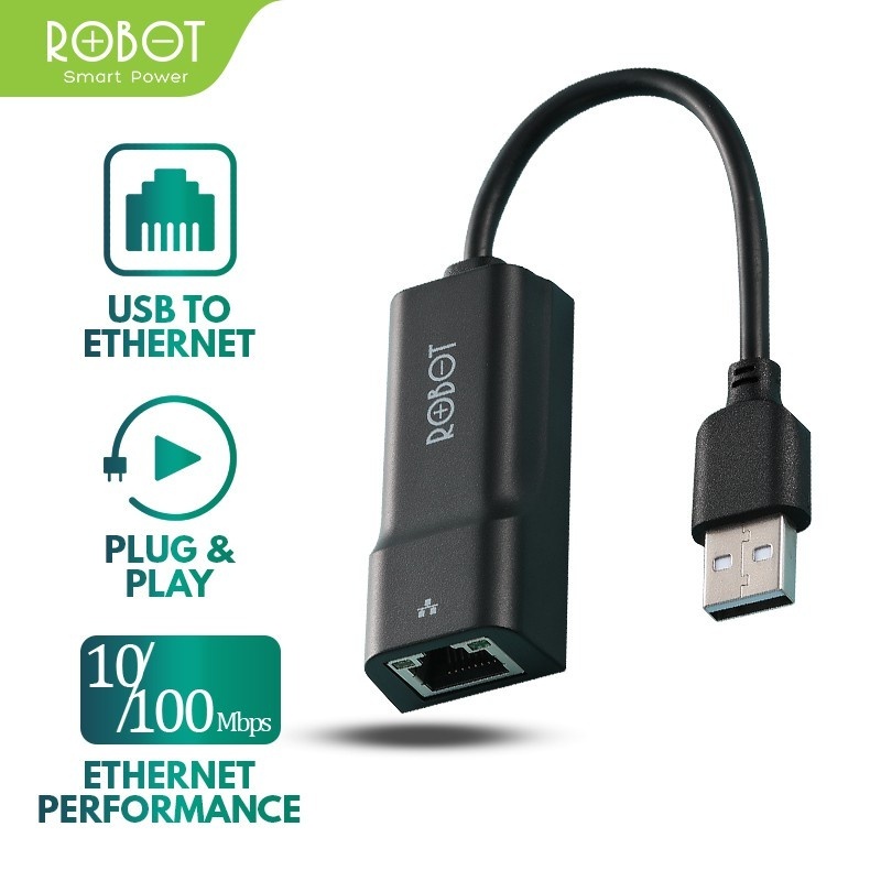 Robot USB to LAN EA10 USB Ethernet Adapter USB 2.0 to 10/100 Network ...