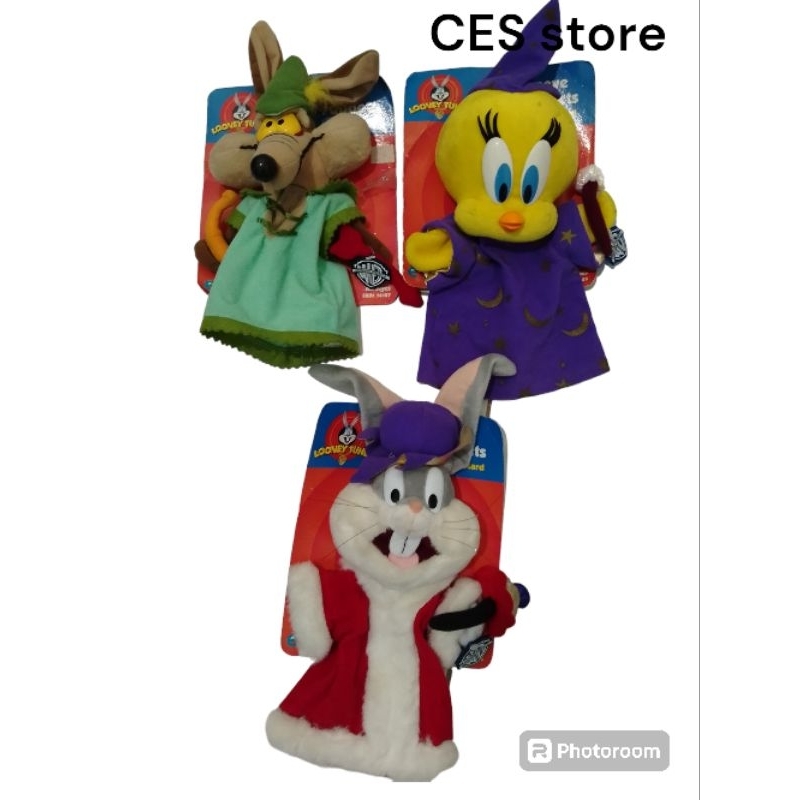 Warner hand puppet bros looney toones tweety bugs bunny will cowote ...