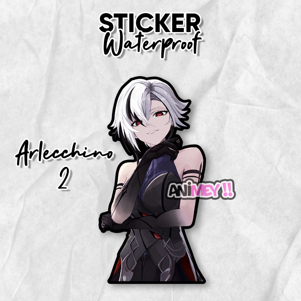 Arlecchino Genshin Impact Sticker/Waterproof Anime Sticker | Shopee ...