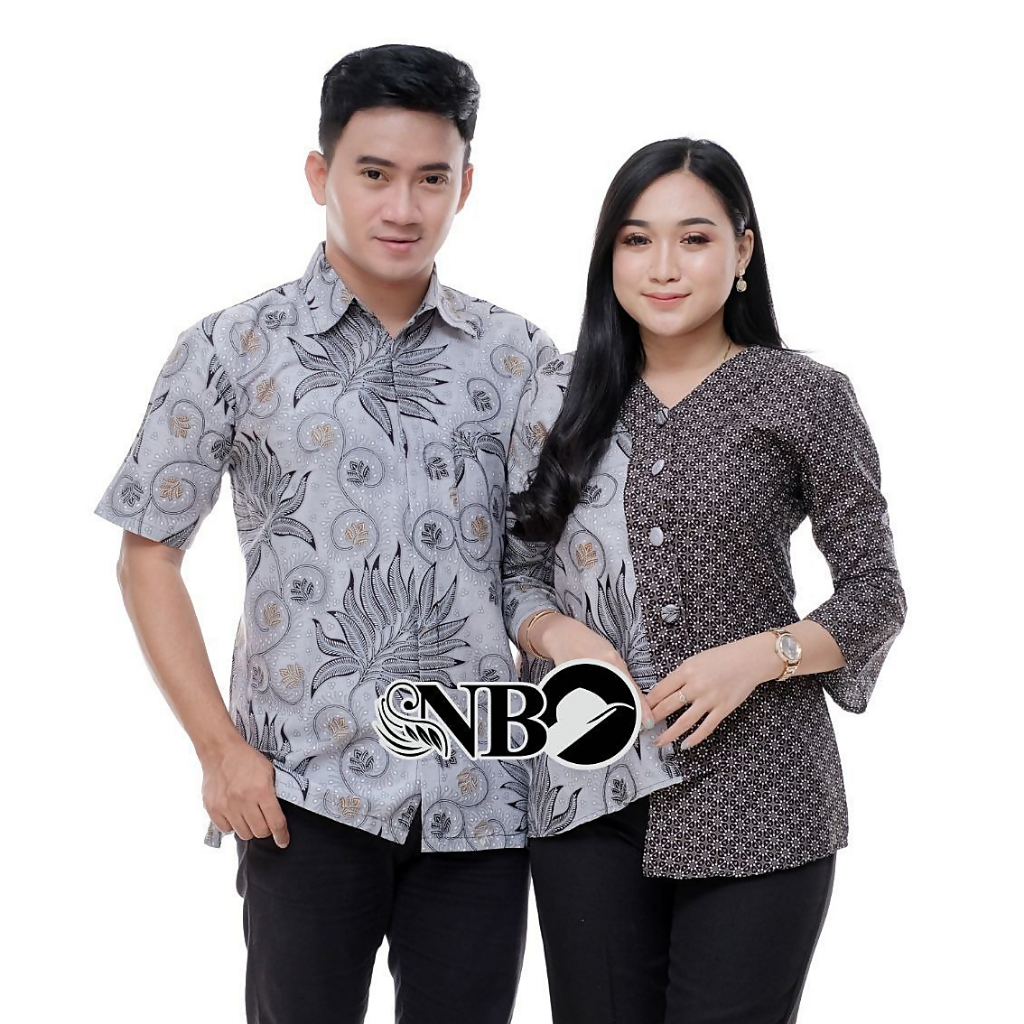 Modern Couple Batik Tops Batik Office Work Women Batik Uniforms For ...