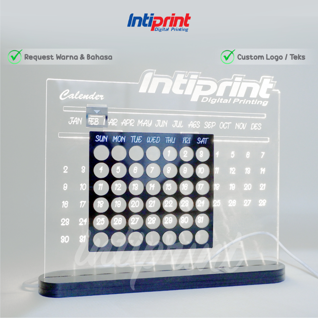 Custom Logo Acrylic Calendar, Acrylic Perpetual Calendar, Aesthetic ...
