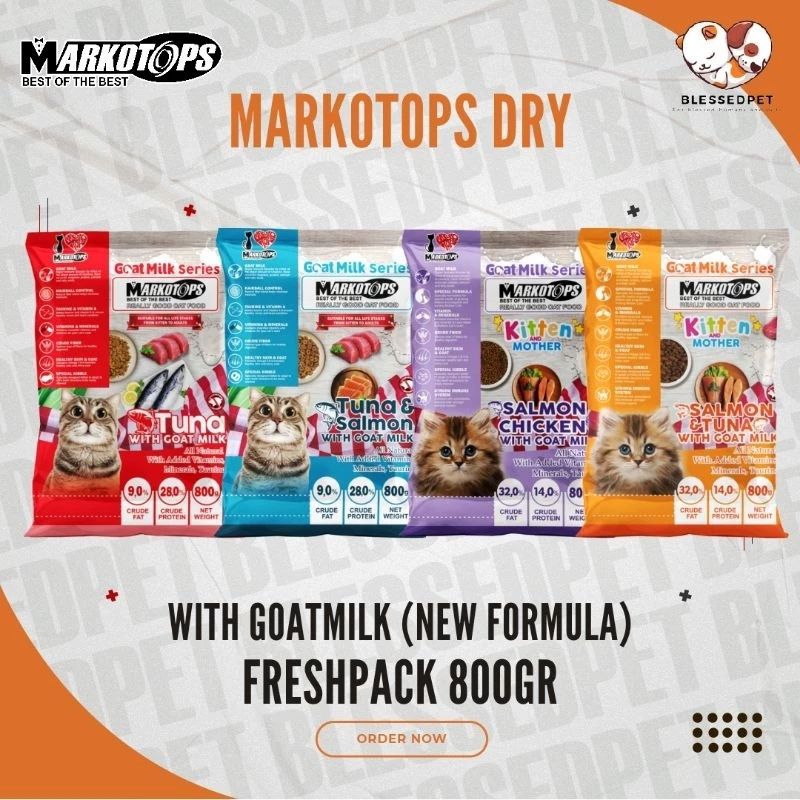 Markotops Kitten Cat Food 800gr New | Markotop Adult Gosend | Shopee ...
