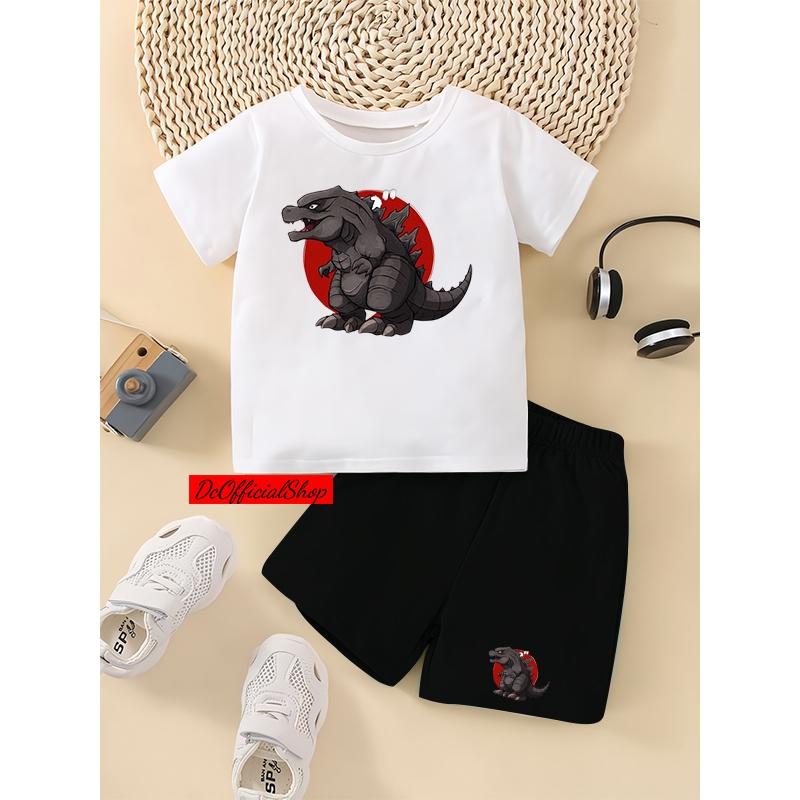 Dc GODZILLA MOTIF Children's Clothes SET/Boys And Girls Clothes SET 2 ...