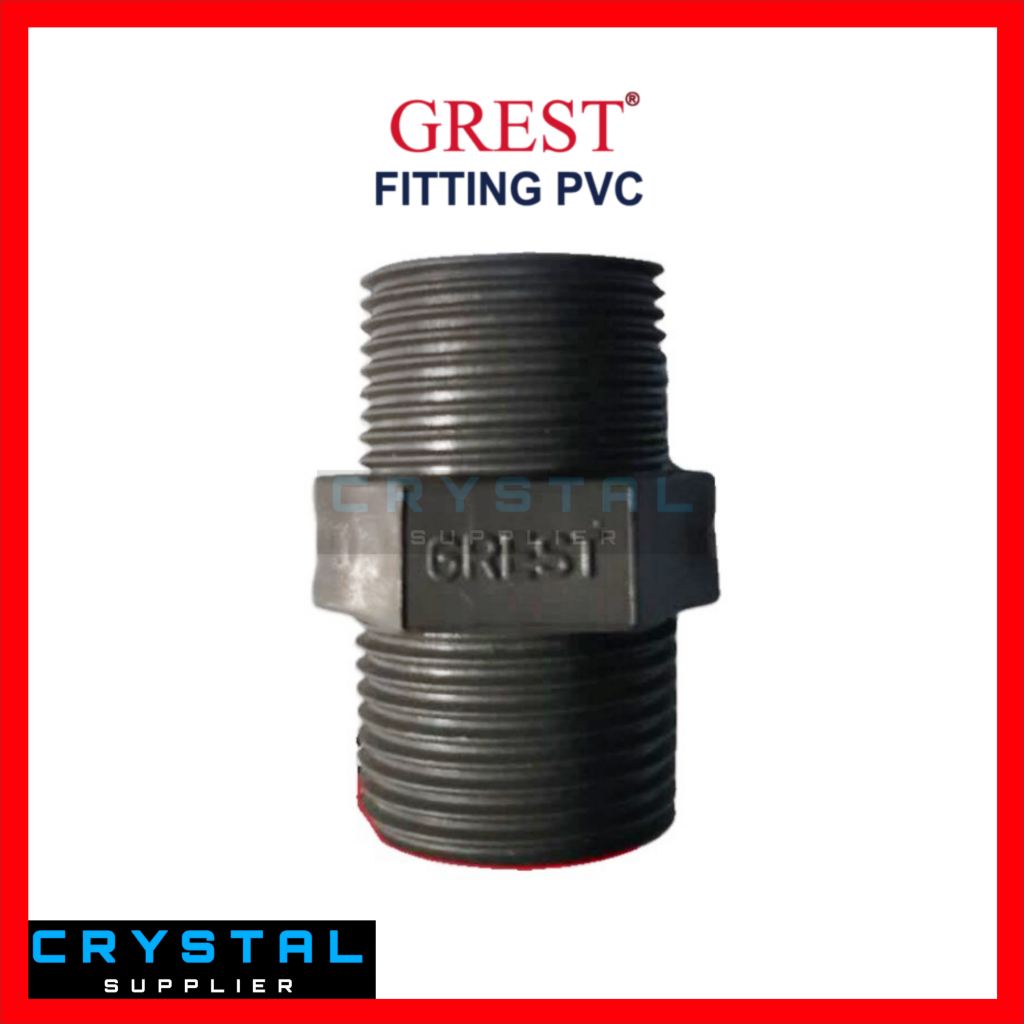 DOUBLE NIPPLE GREST 1/2" inch PVC DOUBLE Nepel DOUBLE Niple Nepple ...