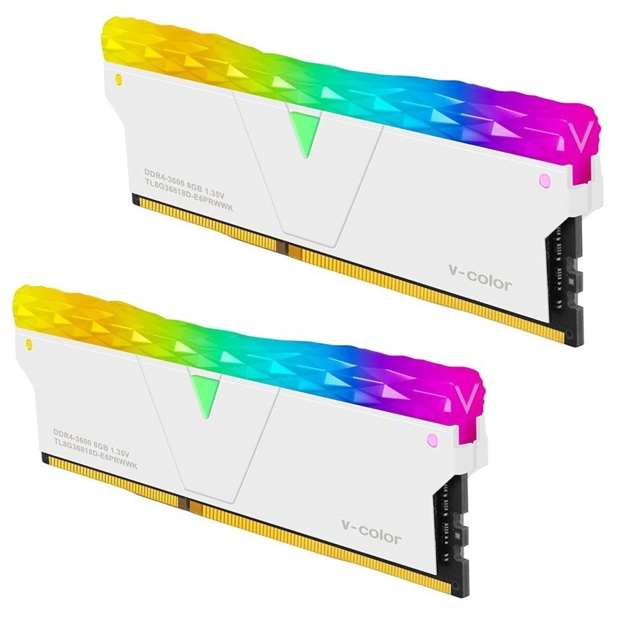 V-color PRISMA PRO RGB DDR4 16GB (2x8GB) 3600MHz - WHITE | Shopee ...