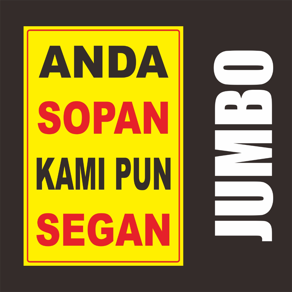 Your STICKER SOPAN US PUN SEGAN JUMBO | Shopee Philippines