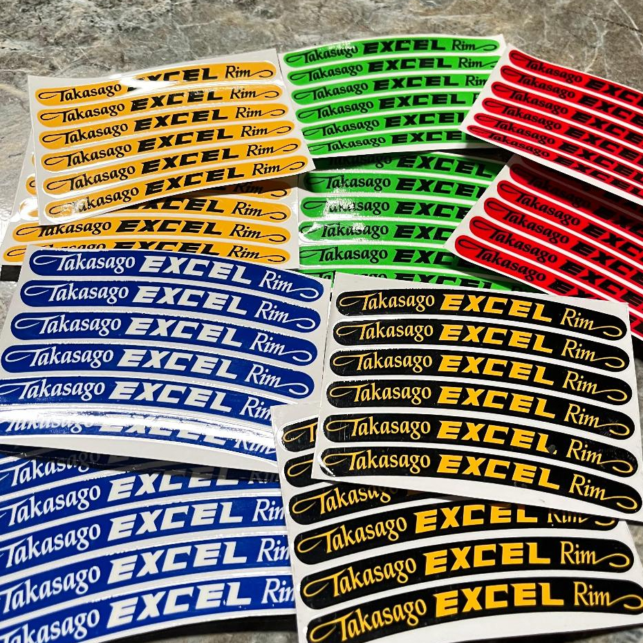 List of TAKASAGO Excel ASIA THAILAND VELG Stickers Excel UV Glossy ...
