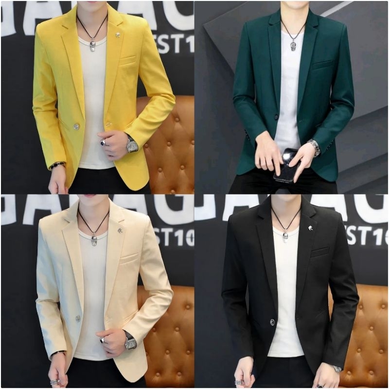 Latest Korean Men's blazer, Graduation blazer | Shopee Philippines