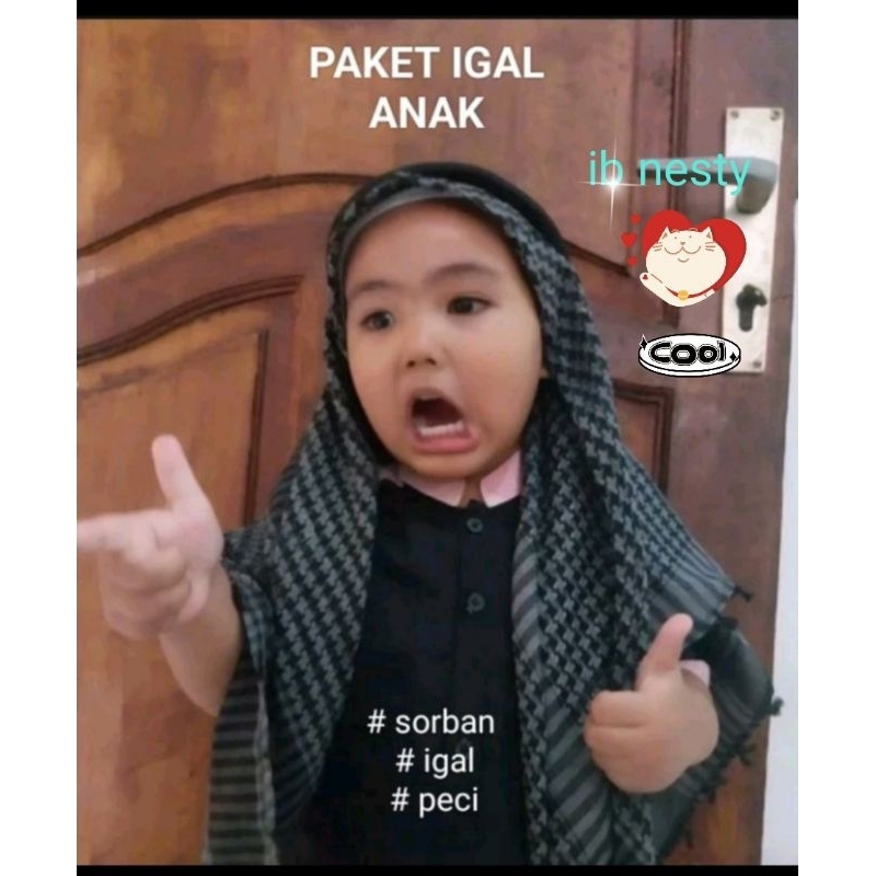 Igal peci children's turban package in triangular form for kindergarten ...