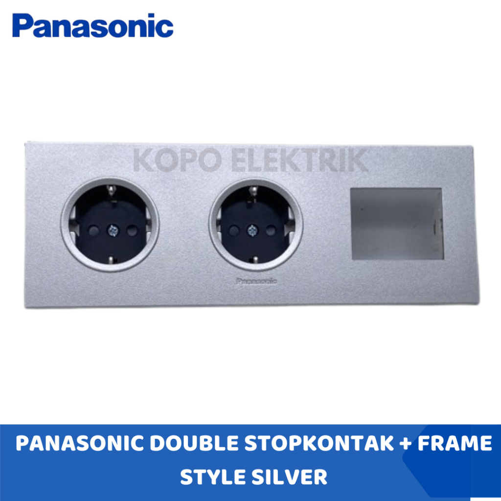 Panasonic Double Socket + 3 Gang Silver Style Frame | Shopee Philippines