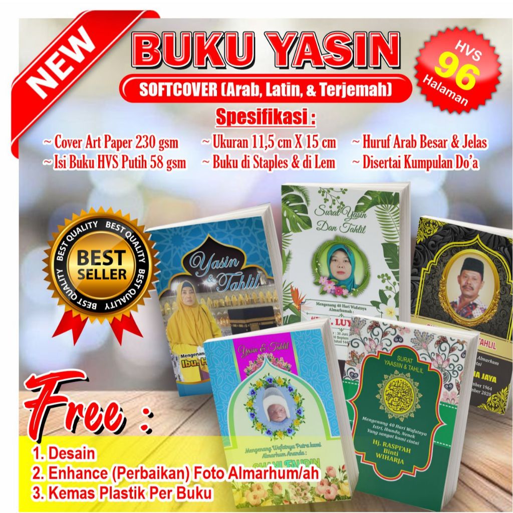 Yasin Book 96 Pages (Arabic+Translation) FREE Design+Post Photos Of The ...