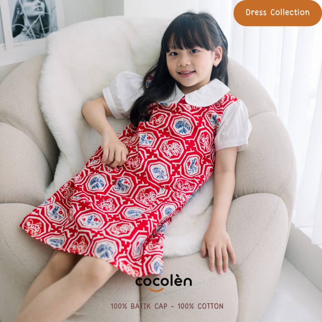 MERAH Red Girls School Batik Dress DRS0015 | Shopee Philippines