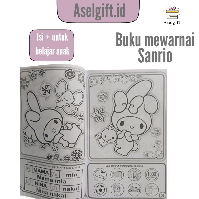 Sanrio/hello KITTY/MOMO/MOLANG/NARUTO/PIKACU COLORING BOOK | Shopee Philippines
