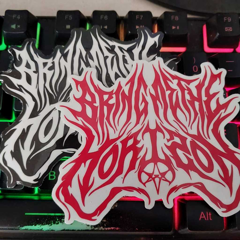 Bring ME THE HORIZON BMTH Logo Font STICKER - Motorcycle STICKER/Helmet ...